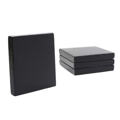 Buy in Bulk - 12 Packs: 4 ct. (48 total) 3" x 3" Black Mini Canvas by ...