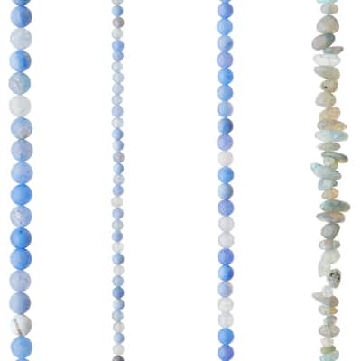6 Pack: Blue Agate Stone Beads Value Pack by Bead Landing™ | Michaels