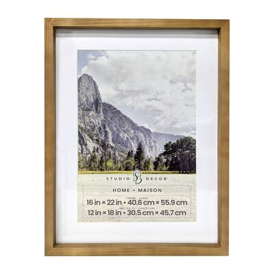 Home Natural Walnut Stain Wood Frame with Mat by Studio Décor®, Size ...