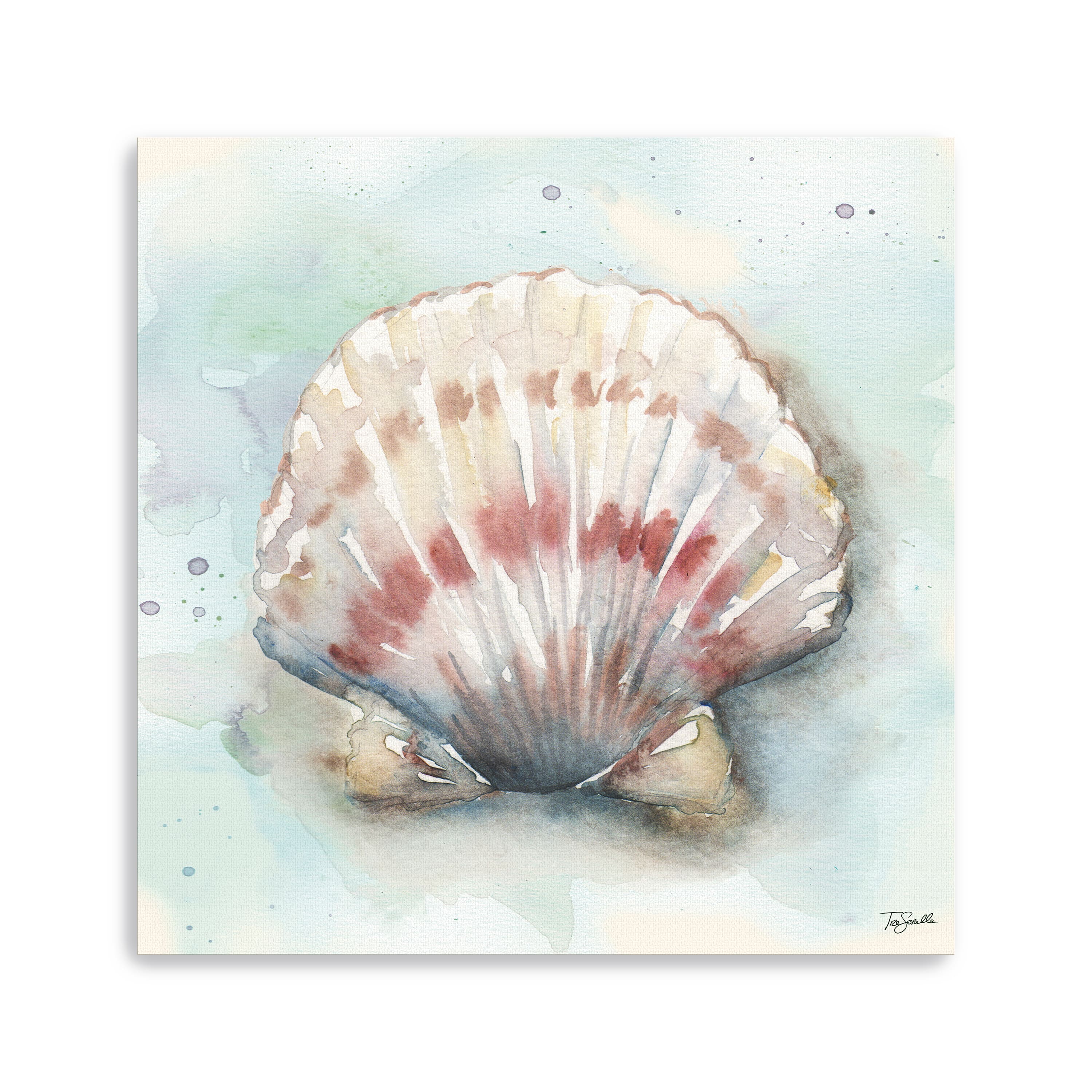 Watercolor Shells VI Canvas Giclee | Michaels