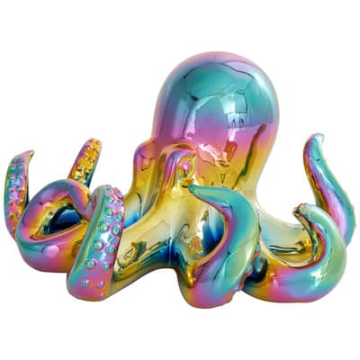 11" Multicolor Shiny Ceramic Octopus Sculpture | Michaels