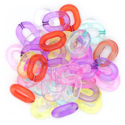Transparent Rainbow Plastic Chain Links by Creatology™ | Michaels