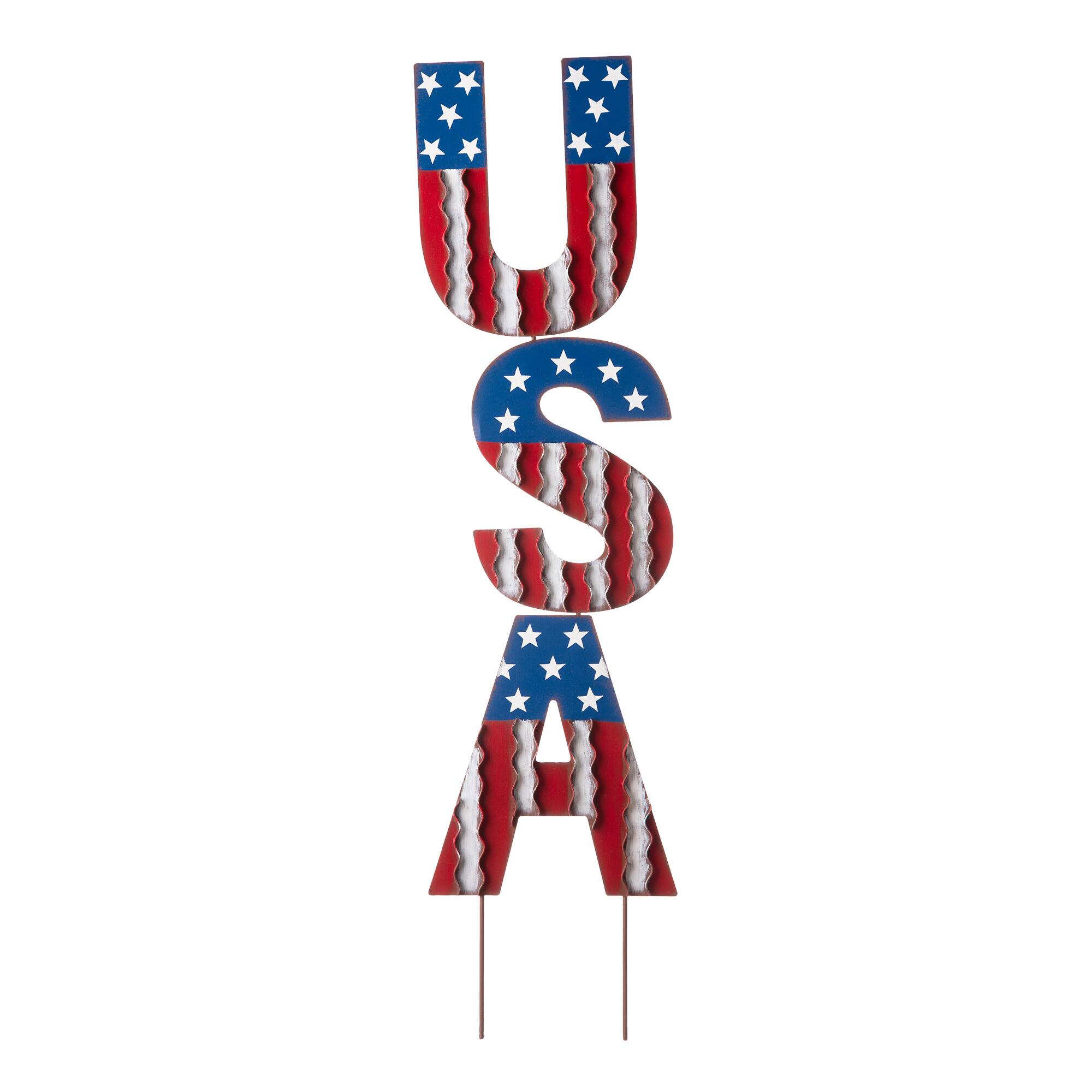 Glitzhome® 46" Metal U.S.A. Yard Stake | Michaels