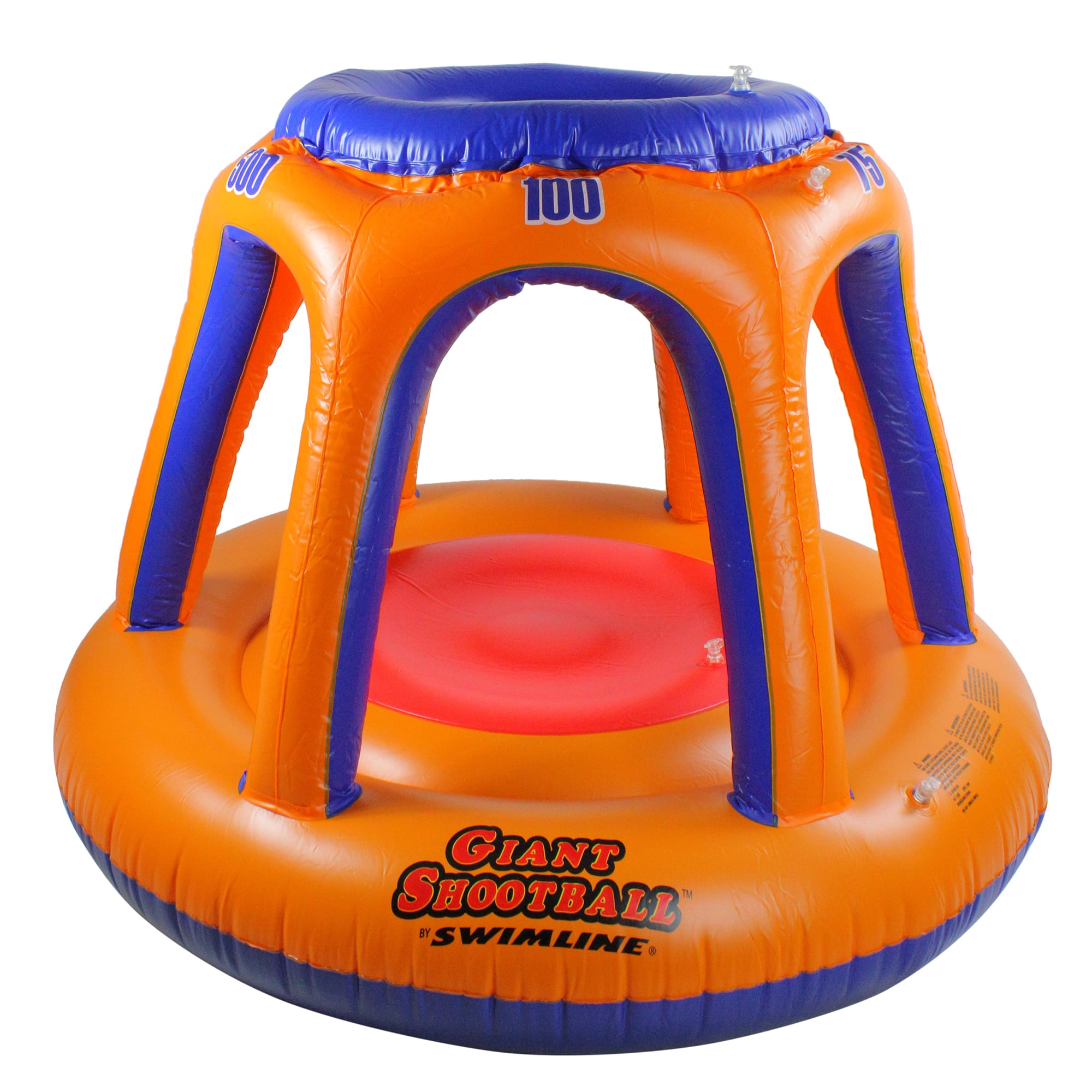 Swim Central 48" Orange & Blue Inflatable Shoot Ball Swimming Pool ...