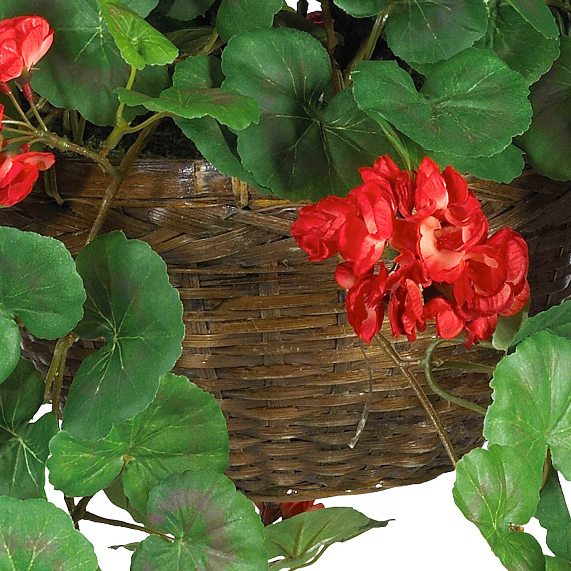 24" Red Geranium in Hanging Basket | Michaels