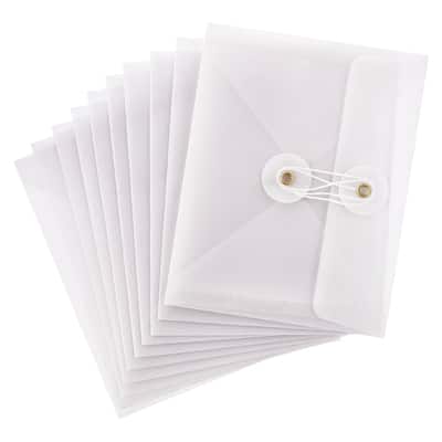A2 White String & Button Closure Vellum Envelopes by Recollections ...