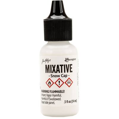 Tim Holtz® Alcohol Ink Metallic Mixative, Color: Snow Cap | Michaels