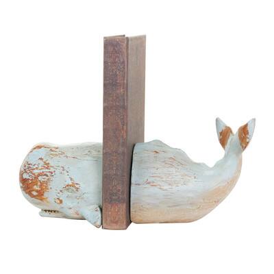 Coastal Gray Polystone Whale Bookend Set | Michaels