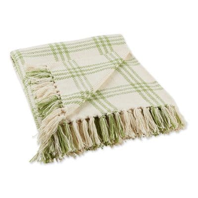 DII® Antique Green Modern Farmhouse Plaid Throw | Michaels
