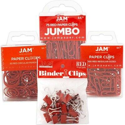 JAM Paper Office Clips Assortment Pack, Color: Red | Michaels