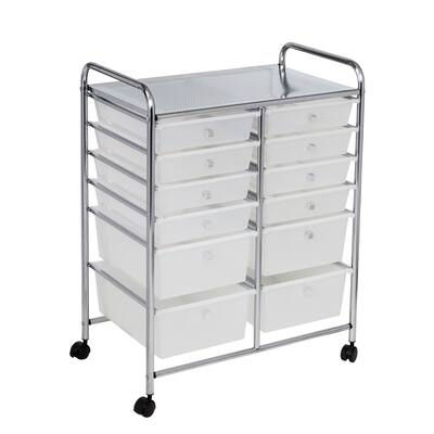 Honey Can Do Chrome 12-Drawer Rolling Craft Storage Cart | Michaels