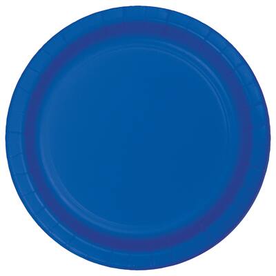 9" Solid Paper Plates, 24ct., Color: Cobalt | Michaels