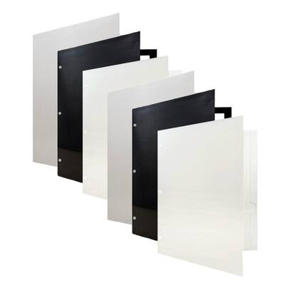 JAM Paper Business Glossy Laminated Two Pocket 3-Hole Punch Folders ...