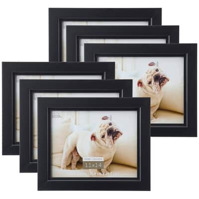 Buy in Bulk - 6 Pack: 11" x 14" Black Step Frame, Home Collection by ...