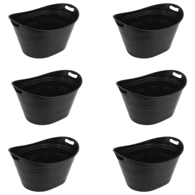 Buy in Bulk - 6 Pack: 21" Black Plastic Ice Tub by Celebrate It™ | Michaels