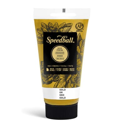 Speedball® Water-Soluble Block Printing Ink, Color: Gold | Michaels