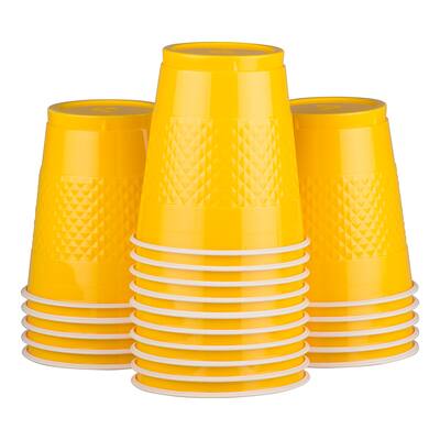JAM Paper 12oz. Plastic Party Cups, 20ct., Color: Yellow | Michaels