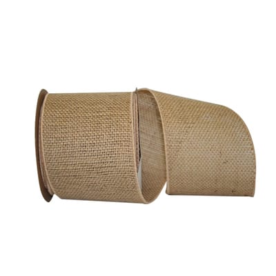 JAM Paper 4" x 10yd. Burlap Wired Ribbon | Michaels