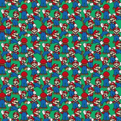 Nintendo® Mario on Green Background Cotton Fabric | Michaels