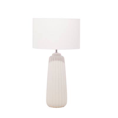 24" White Stone Traditional Table Lamp | Michaels
