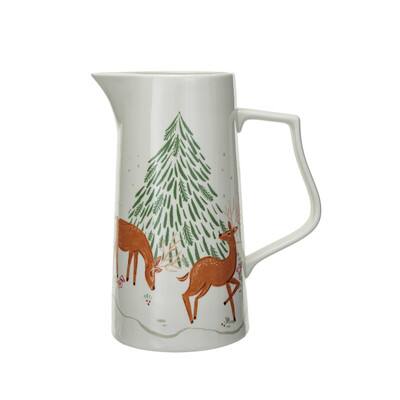 2qt. Deer & Tree Stoneware Pitcher | Michaels