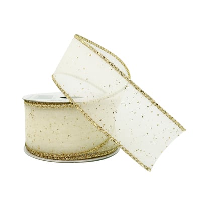 1.5" x 3yd. Sheer Wired Sparkle Ribbon by Celebrate It® | Michaels