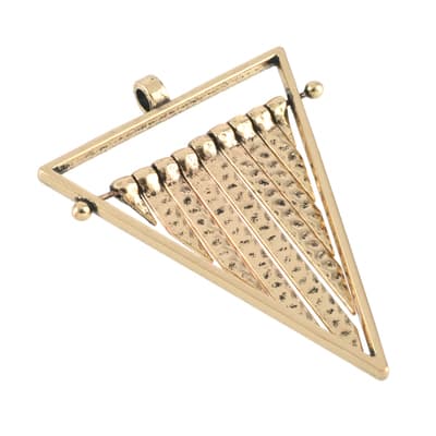 Buy in Bulk - 12 Pack: Gold Triangle Fringe Pendant by Bead Landing ...