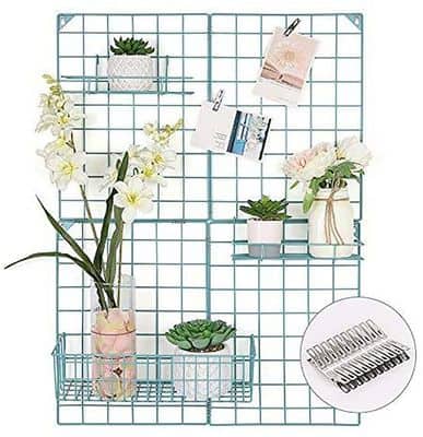 NEX™ Blue Wire Grid Storage Panel with 3 Wire Baskets | Michaels