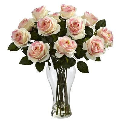 18" Blooming Light Pink Roses in Decorative Vase | Michaels