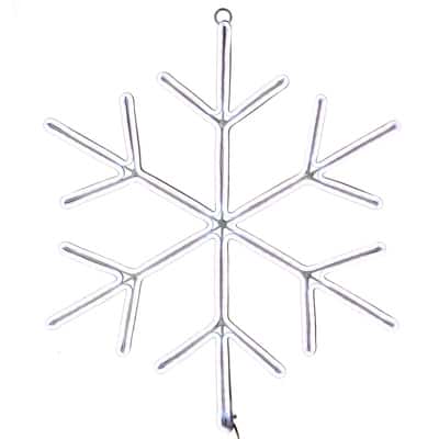 18" Neon Style Lighted Snowflake Wall Accent | Michaels