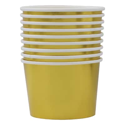 Buy in Bulk - 12 Packs: 10 ct. (120 total) 8oz. Gold Snack Cups by ...