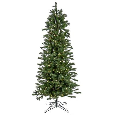6.5ft. Pre-Lit Balsam Artificial Christmas Tree, Dual Color® LED Lights ...