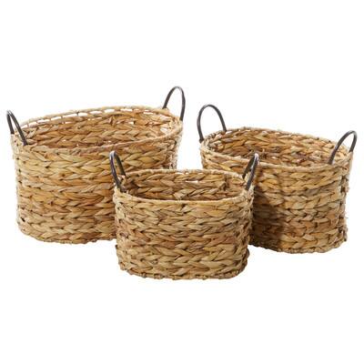 Brown Metal Natural Storage Basket Set | Michaels