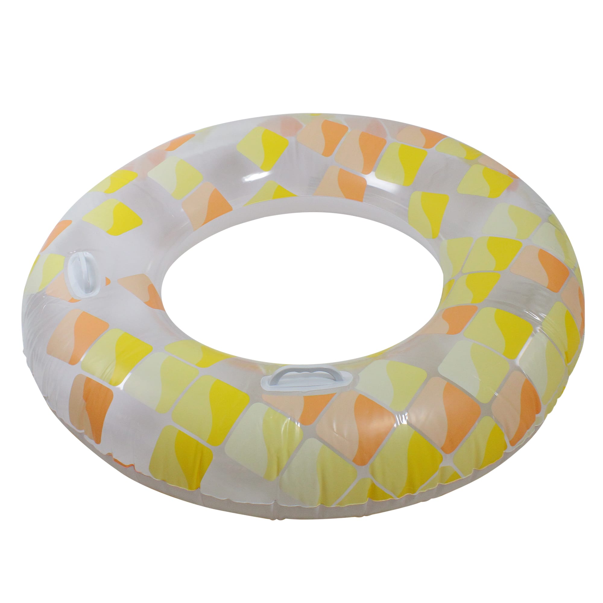 47" Yellow & Orange Mosaic Inflatable Pool Ring Float | Michaels