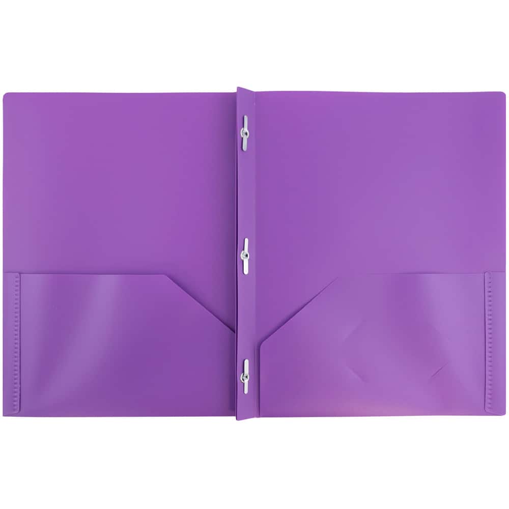 JAM Paper 9.5" x 11" Plastic 2 Pocket School POP Folders with Clasps ...