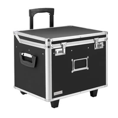 Vaultz Black Locking Mobile File Chest | Michaels