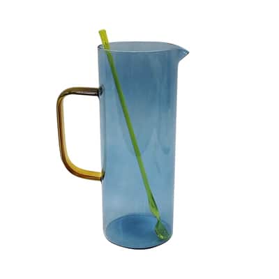 40.5oz. Glass Pitcher & Stirrer by Ashland®, Color: Turquoise | Michaels
