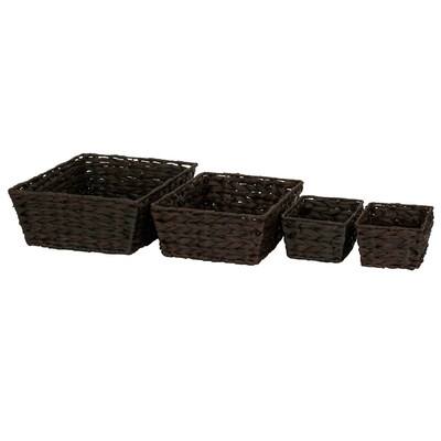 Household Essentials Dark Brown Wicker Storage Basket Set | Michaels