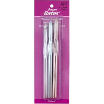 Susan Bates® Silvalume® Aluminum Crochet Hook Set, L11-N15 | Michaels
