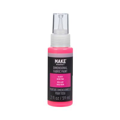 Glossy Dimensional Fabric Paint by Make Market®, Color: Neon Pink ...