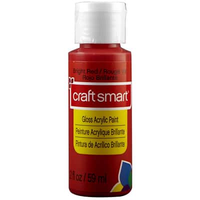 2oz. Gloss Acrylic Paint by Craft Smart®, Color: Bright Red | Michaels