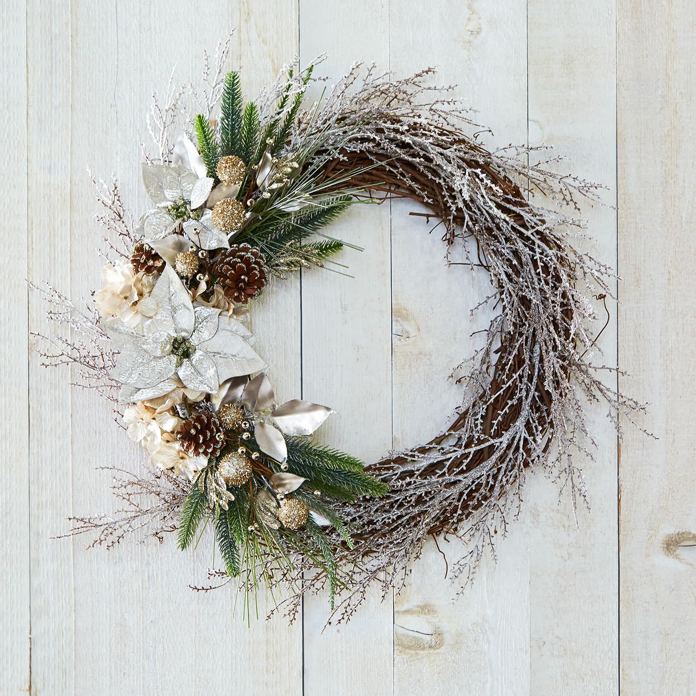 Shimmer Noel Floral Wreath | Projects | Michaels