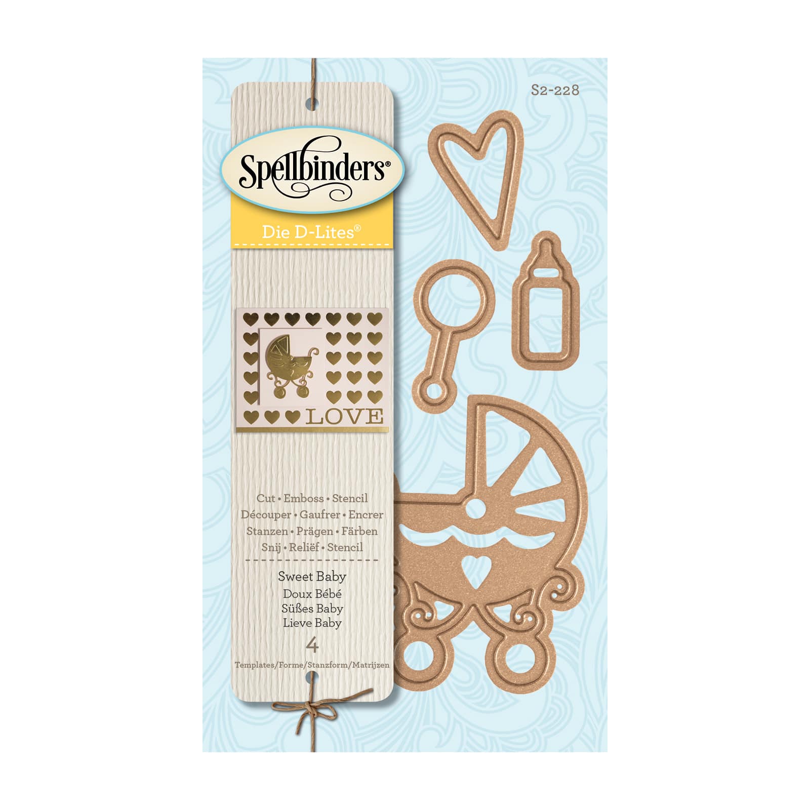 Spellbinders-Die D Lites Templates Hello and Just a Note Papercraft ...