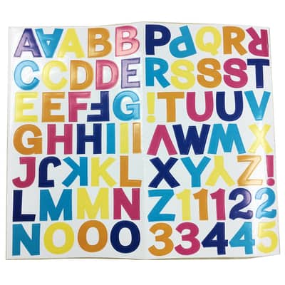 Buy in Bulk - 12 Pack: Multicolored Block Alphabet Stickers by ...