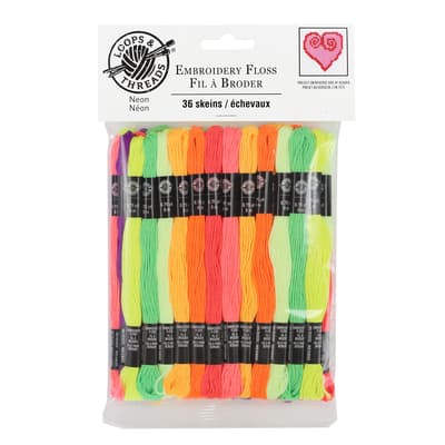 Neon Embroidery Floss By Loops & Threads® | Michaels