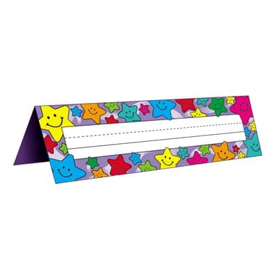 Happy Stars Tented Name Plates, 4 Packs | Michaels