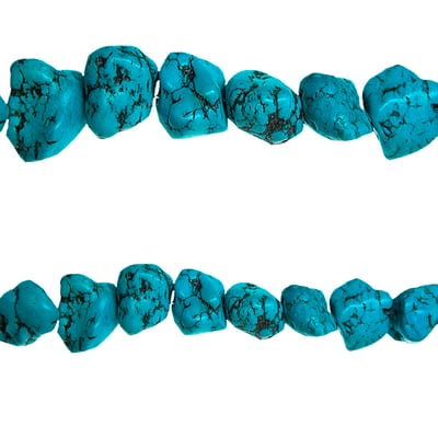 Turquoise Dyed Howlite Nugget Beads by Bead Landing™ | Michaels