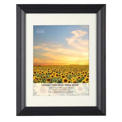 3 Pack Lifestyles 8" x 10" Black Frames with Mat by Studio Décor ...