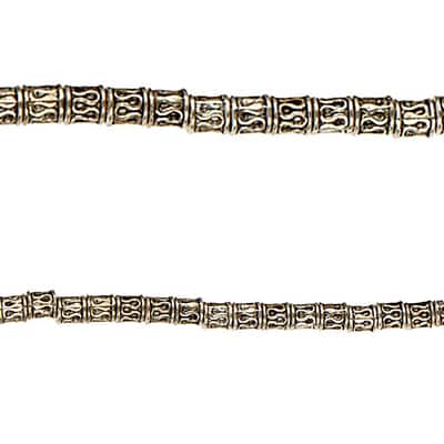 Sterling Silver Plated Snake Design Tube Beads, 6mm by Bead Landing ...