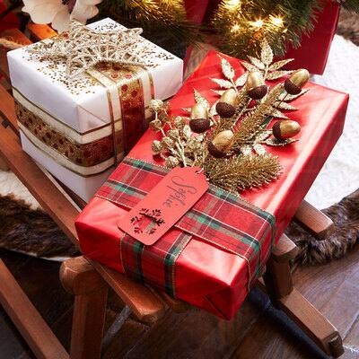 Classic Christmas Floral Embellished Gift Package | Projects | Michaels